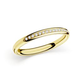 Verigheta V625M-S-PA10 din aur galben de 14K cu 15 diamante (0,075 ct ...